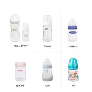 Momssy Portable Bottle Warmer, Baby Milk Warmer for Breastmilk Formula, Travel Bottle Warmer, Smart 4 Temperature Setting with USB Rechargeable Cordless, Auto Shut-Off, Multifunctional Bottle Warmer