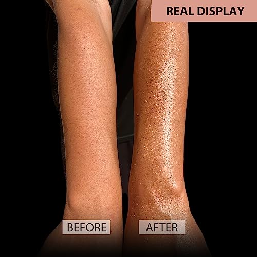 AbluFirst 2 Colors Shimmer Body Oil Face Glitter Summer Body Moisturizing Light Shimmering Glow Non-Sticky Party Body Luminizer and Illuminator Smooth (2.8 Fl Oz Pack of 1, Rose Gold)