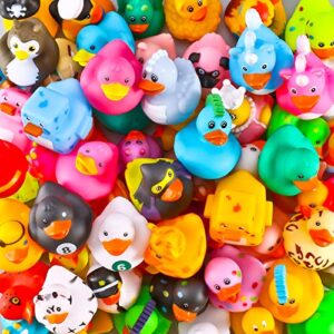 35Pack Rubber Ducks in Bulk Bath Toys for Kids-Assortment Duckies for Jeeps-Floater Ducks Baby Bath Time Showers Accessories, Birthday Gifts Party Favors