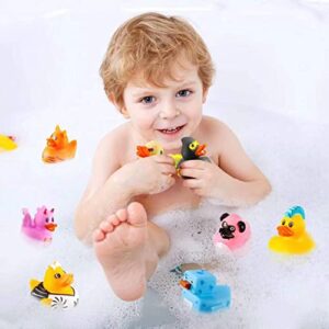 35Pack Rubber Ducks in Bulk Bath Toys for Kids-Assortment Duckies for Jeeps-Floater Ducks Baby Bath Time Showers Accessories, Birthday Gifts Party Favors