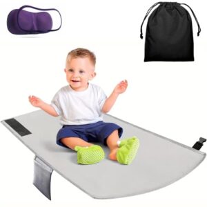 children's airplane seat extender, essential for children's airplanes, children's airplane bed, business car child resting foot mats, children's waterproof airplane seat extender, gray (grey)