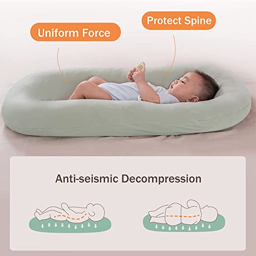 oliwex Baby Lounger,Baby Lounger Pillow,Baby Lounger 0-24 Months,Baby Lounger for Newborn (Malachite Green)