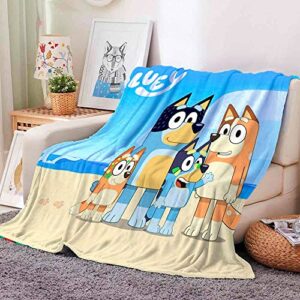 ORGANISET | 50"x 40" | Blanket for kids, Toddler Blankets for Boys and Girls, Kids Blankets Cartoon, Bluey Toddler Bedding, Bluey blanket, Boy Blankets, Throw Blanket Flannel for Bed Couch living Room