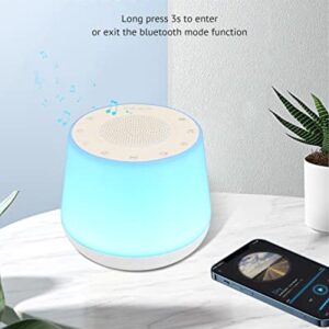 E EVEBYRA Baby White Noise Machine,32 Soothing Sounds with Night Light,Volume Control,4 Timer Portable and Rechargeable Sound Machine, Perfect for Infants,Toddlers, Kids, Adults, Home, Office, Travel