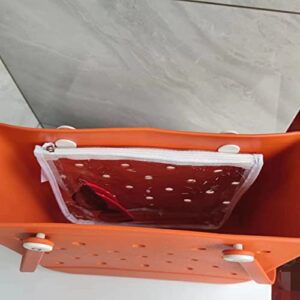 Uchyius Accessories for Beach Bag, Clear PVC Insert Bag for Bogg Bag Organizer Insert Pouch Zipper Insert Bag for Simple South Bag