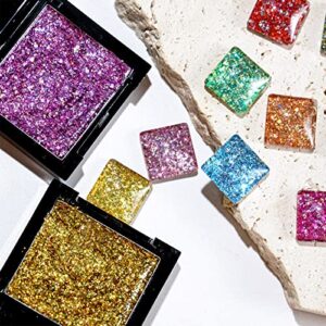 Glitter Tray Set Nail Glitter Solid Powder Eye Shadow Powder Fine Glitter Glitter Nail Powder Nail Accessories DIY Nail Accessories Suitable for Women Nail Salon Dampen Dish for Nails