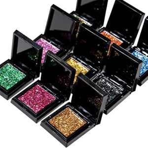 Glitter Tray Set Nail Glitter Solid Powder Eye Shadow Powder Fine Glitter Glitter Nail Powder Nail Accessories DIY Nail Accessories Suitable for Women Nail Salon Dampen Dish for Nails