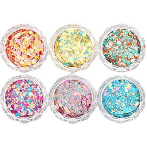 dip powe top base and activator decoration art for nails body diy nail manicure irregular 6 set boxes set eyes tips sequins glitter face nail hair craft nail powder gel nail set