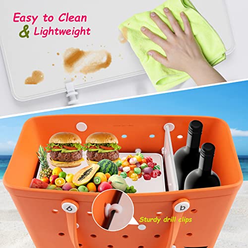 Ioyaauy Bogg Bag Divider Tray, Compatible with Large X Bagg Bag 19x15x9.5inch, Divider Tray for Bogg Bag Accessories Help with Organizing Bogg Bag and Divide Space (White-2PCS)