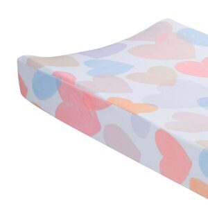 Bedtime Originals Rainbow Hearts Pink/Purple Baby/Infant Changing Pad Cover