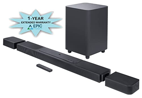 JBL BAR-1300X 11.1.4ch Soundbar and Subwoofer with Surround Speakers with an Additional 1 Year Coverage by Epic Protect (2023)