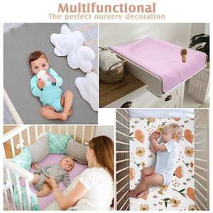 Newwiee 3 Pcs Muslin Changing Pad Cover Neutral Diaper Change Table Pad Covers Soft Breathable Changing Table Sheets for Baby Boys Girls Gift Fit 32 x 16 inch Contoured Pad