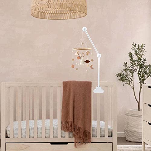 Hanging Wooden Baby Crib Mobile Arm Baby Mobile Arm Strong Slip Attachment Wooden Nursery Accessories Bed Decor Bell