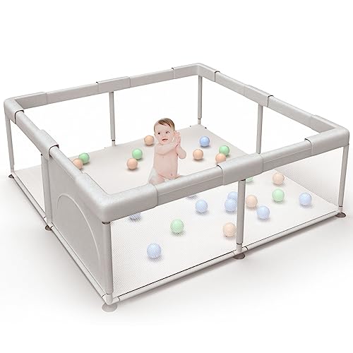 Baby Playpen 47x47 inch Small Playpen for Babies and Toddlers Active or Nap Area