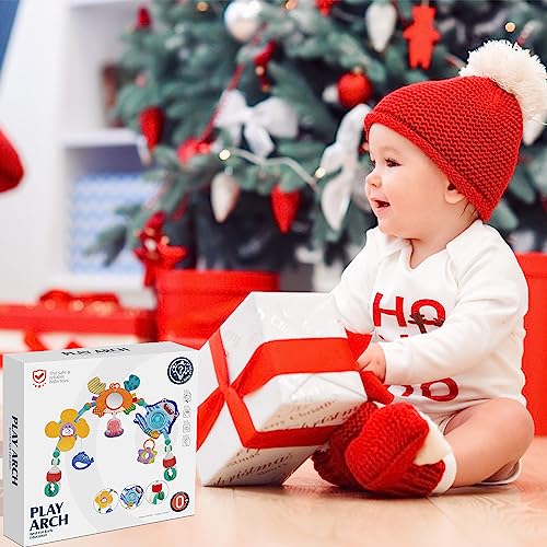 HONGID Baby Stroller Arch Toy - Montessori Toys Car Seat Toys for Infants 0-6-12 Months,Sensory Toys Birthday Gifts for 1 2 3 Toddler Boy Girl, Stocking Stuffers for 0 3 6 9 12 18 24 Months