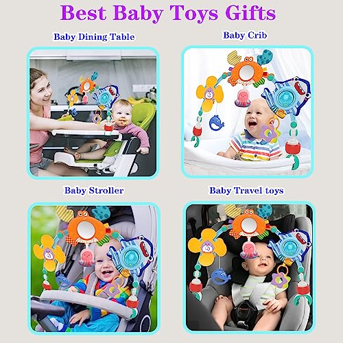 HONGID Baby Stroller Arch Toy - Montessori Toys Car Seat Toys for Infants 0-6-12 Months,Sensory Toys Birthday Gifts for 1 2 3 Toddler Boy Girl, Stocking Stuffers for 0 3 6 9 12 18 24 Months