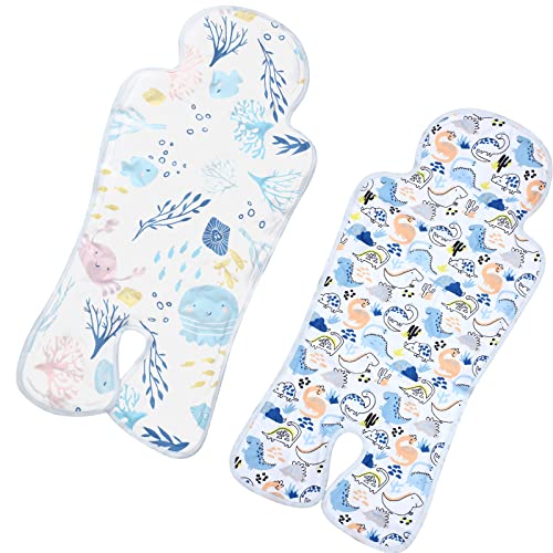 Pinkunn 2 Pcs Gel Car Seat Cooler Pad Summer Chair Ice Cushion Breathable Baby Car Seat Cooling Pad Summer Cooler Seat Cushion Multifunctional Ice Mat for Stroller Baby Dining Chair, Child Safety Seat