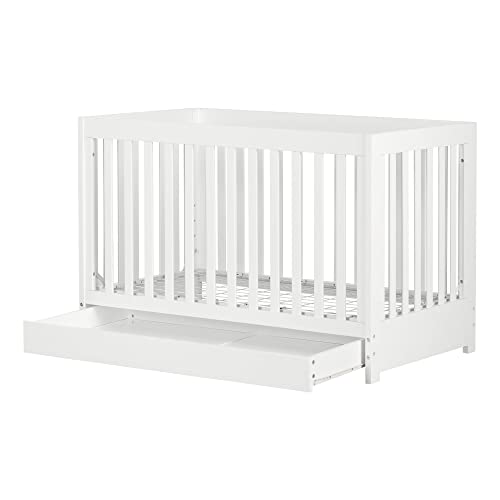 South Shore, Yodi Crib with Drawer, Pure White