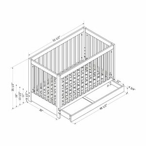 South Shore, Yodi Crib with Drawer, Pure White