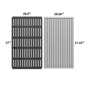 BBQ-PLUS Porcelain-Enamel Cooking Grid Grate and Emitter Plates Replacement Parts for Charbroil Commercial TRU-Infrared Grills 463242715 463242716 463276016 466242715 466242815, Lowes 606682 639322