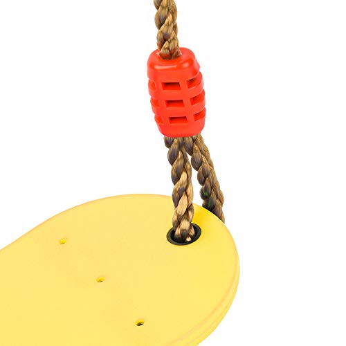 EVA Board Swing,EVA Soft Adjustable Board Swing Seat with Rope Children Fitness Hanging Swing Chair Toy for Playground Swing Backyard and Playroom(Yellow)