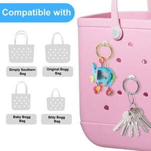 BABORUI Key Holder for Bogg Bag, Lightweight Key Chain Compatible for Small & Large Bogg Bags, Insert Charm Accessory for Bogg Bag Tote Bag