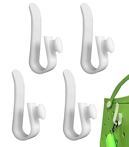 Aovaely 4 Pack Beach Bag Charms Hooks, Beach Bag Accessories Inserts for Hanging Key Cup Holder Tote Bag Accessories for Beach Camping