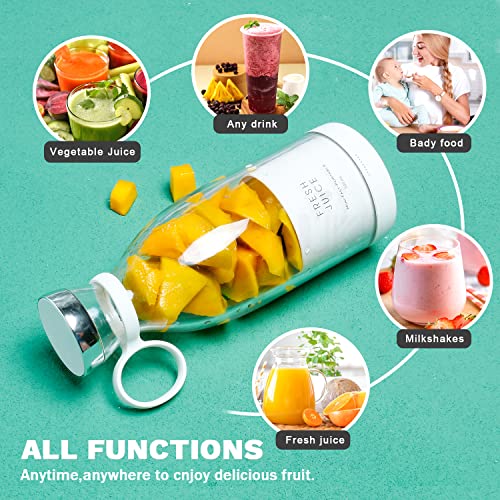 Personal Portable USB Rechargeable Electric Mini Fresh Juice, Blender, Smoothie Maker (Yellow)