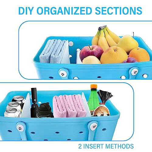 BIFLUTE Divider Tray for Bogg Bag Accessories, 2Pcs Divider for The Original Size Bogg Bag Help with Organizing and Divide Space, Multifunctional Beach Bag Insert Divider Tray for Beach Picnic Lunch