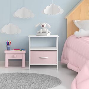 Sorbus Kids Dresser with 8 Drawers and 1 Drawer Nightstand Bundle - Matching Furniture Set - Storage Unit Organizer Chests for Clothing - Bedroom, Kids Rooms, Nursery, & Closet (Pink)