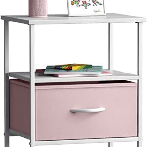 Sorbus Kids Dresser with 8 Drawers and 1 Drawer Nightstand Bundle - Matching Furniture Set - Storage Unit Organizer Chests for Clothing - Bedroom, Kids Rooms, Nursery, & Closet (Pink)