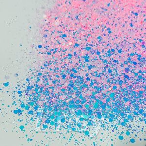 Lrisy Iridescent Soft Pink Neon Chunky Glitter,Bulk for Powder Craft Glitter Flake Epoxy Resin,Slime,Body Face,Tumblers,Nail&Arts Painting 55g