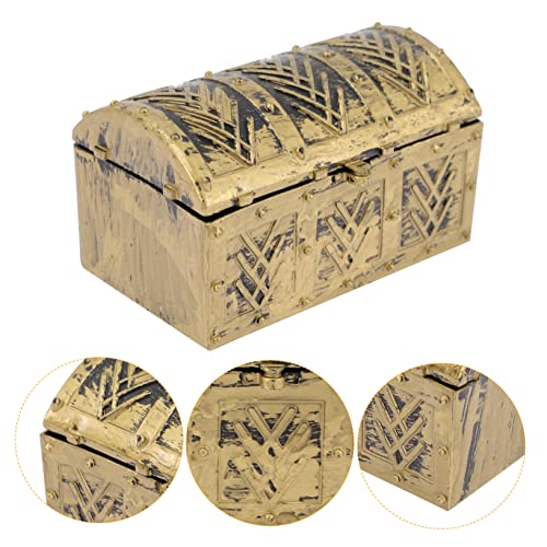 HOLIDYOYO 4 Pcs Boxes Pirate Chest Childrens Jewelry Box Jewelry Gift Boxes Storage Cubes Retro Pirate Box Pirate Coin Box Jewelry Storage Container Treasure Chest Pirate Party Favors