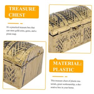 HOLIDYOYO 4 Pcs Boxes Pirate Chest Childrens Jewelry Box Jewelry Gift Boxes Storage Cubes Retro Pirate Box Pirate Coin Box Jewelry Storage Container Treasure Chest Pirate Party Favors