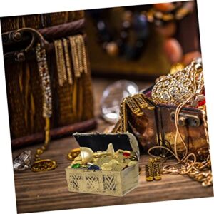 HOLIDYOYO 4 Pcs Boxes Pirate Chest Childrens Jewelry Box Jewelry Gift Boxes Storage Cubes Retro Pirate Box Pirate Coin Box Jewelry Storage Container Treasure Chest Pirate Party Favors