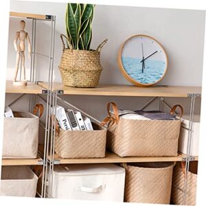 Hoement Wicker Hamper Collapsible Bin Wicker Storage Baskets Wicker Baskets Fabric Clothes Box Shelf Basket Clothes Organizer Storage Toy Organizer Home Fabric Storage Bin Storage Box