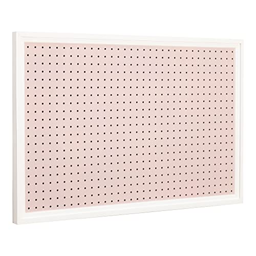 ARTAWEIN Pegboard Organizer - Craft Peg Board, Nursery Storage, Wall Organizer and More, Comes with 1 x Free Shelf Fits Most 1/4" and 1/8" Pegboard Accessories (Pink)