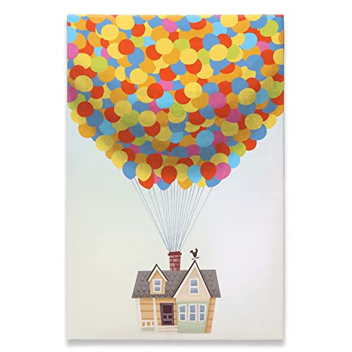 Open Road Brands Disney Pixar Up House and Balloons Gallery Wrapped Canvas Wall Decor - Large Up Canvas Wall Art for Kids' Bedroom, Nursery or Home Decor