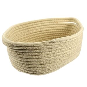 Zerodeko 2pcs Rope Storage Basket Desk Top Decor Storage Basket Woven Storage Baskets Easter Baskets Dog Basket Cotton Rope Woven Basket Desktop Storage Basket Home Supplies Khaki