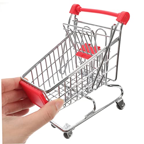 UPKOCH 2pcs Fried Chicken Basket Puzzle Shopping Cart Metal Food Basket Bowl Fry Chips Serving Dish Stroller Food Presentation Holder Bar Snacks Basket Fries Baskets