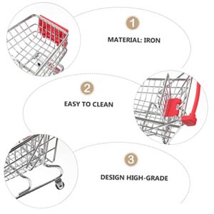 UPKOCH 2pcs Fried Chicken Basket Puzzle Shopping Cart Metal Food Basket Bowl Fry Chips Serving Dish Stroller Food Presentation Holder Bar Snacks Basket Fries Baskets