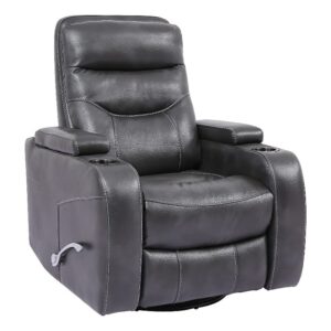 parker living origin manual - flint fabric swivel glider recliner in charcoal