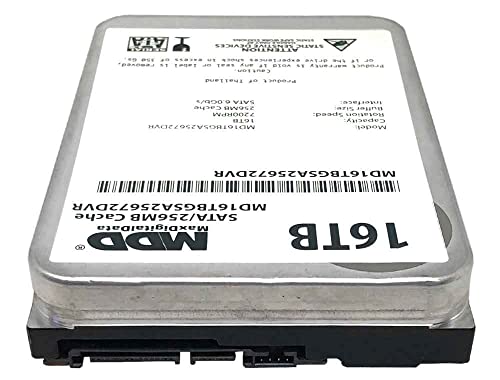 MDD 16TB 7200RPM 256MB Cache SATA 6.0Gb/s 3.5inch Internal Hard Drive for Surveillance Storage (MD16TGSA25672DVR) - 3 Years Warranty (Renewed)