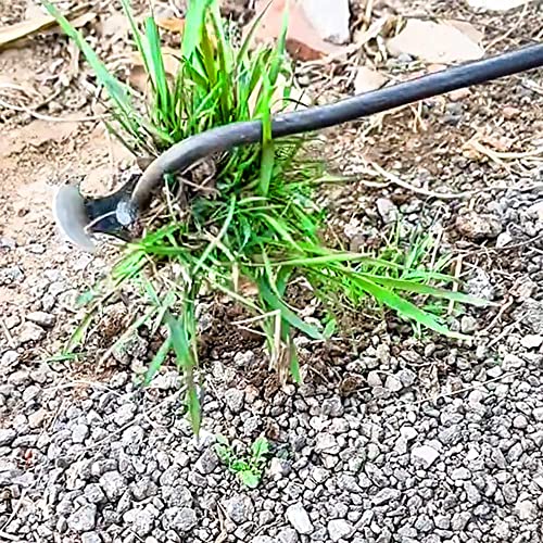 New Weeding Artifact Uprooting Weeding Tool, 4 Teeth Dual Purpose Weeder Tool, Hand Weeder Tool for Garden Yard Farm Weed Removal (Wood-14.5inch)