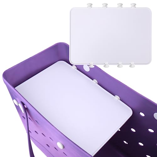 Mity rain Divider Tray Compatible with Bogg Bag/Simply Southern Tote, Accessories of Bogg Bag Original X Large as Divider and Snack Tray, Insert Tray Portable Lightweight with 5 Plastic Clips White