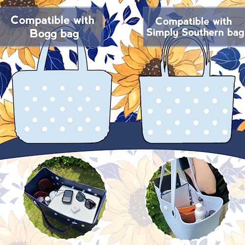 Mity rain Divider Tray Compatible with Bogg Bag/Simply Southern Tote, Accessories of Bogg Bag Original X Large as Divider and Snack Tray, Insert Tray Portable Lightweight with 5 Plastic Clips White