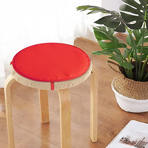 TUNKENCE Stool Cushion Office Chair Pads Chair Pad Covers Round Garden Chair Pads Seat Cushion with Ties for Outdoor Bistros Stool Patio Dining Room Four Ropes, 15 Inch