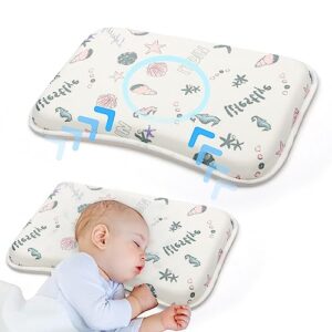 hegababy baby pillows for sleeping,baby pillow breathable set for infants & toddlers 16x10in