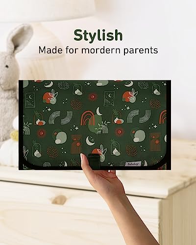 Portable Diaper Changing Pad, Waterproof Foldable Travel Changing Mat, Lightweight Travel Changing Station for Baby Girl Boy, Boho Geometric Pattern