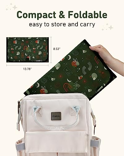 Portable Diaper Changing Pad, Waterproof Foldable Travel Changing Mat, Lightweight Travel Changing Station for Baby Girl Boy, Boho Geometric Pattern